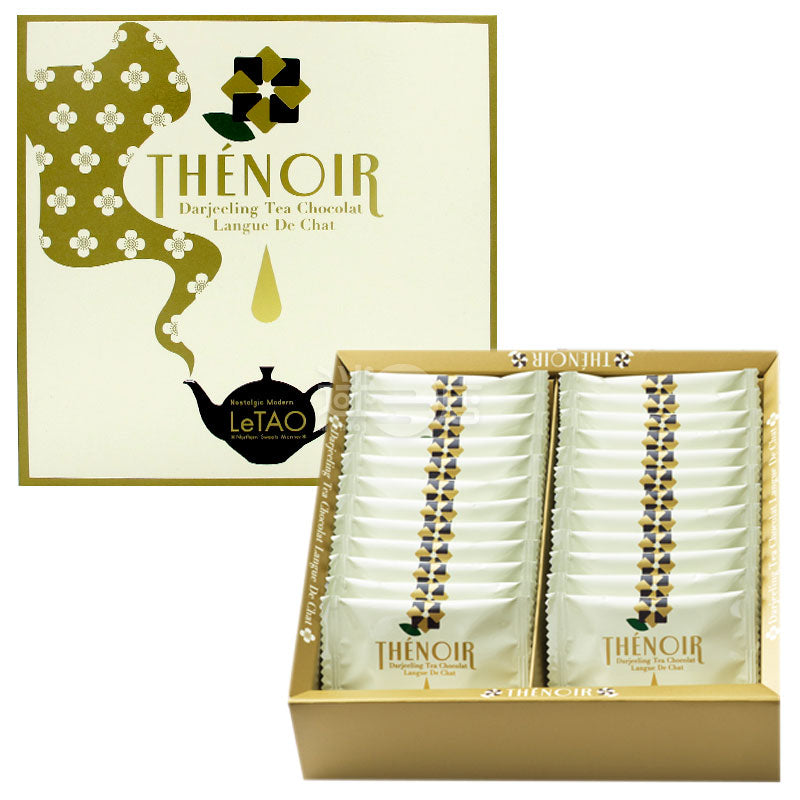 LeTAO THENOIR 大吉嶺茶朱古力貓舌曲奇 24塊裝 – 迷日店 maniaj.com